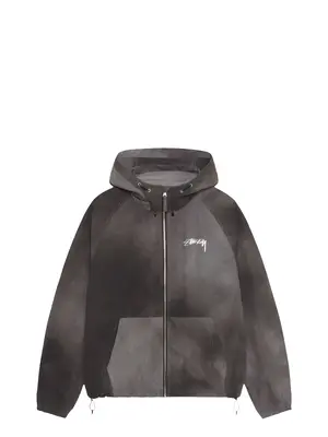 StÜssy Beach Shell Wave Dye Zip Hoodie - Black
