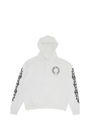 Chrome Hearts Floral Horseshoe Hoodie - White