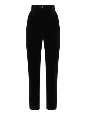 Dolce & Gabbana Velvet Cigarette Pants - Black