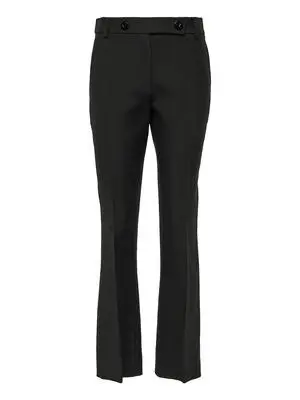 Valentino Garavani Crêpe Couture Mid-rise Straight Pants - Black