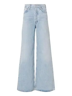 AGOLDE Dame Jean High-rise Wide-leg Jeans Blue
