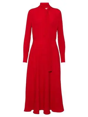 Valentino Garavani Tie-neck Midi Dress - Red