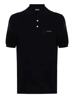 Zegna Cotton Piqué Polo Shirt - Blue