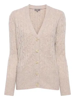 N.peal Clara Organic-cashmere Cardigan - Brown