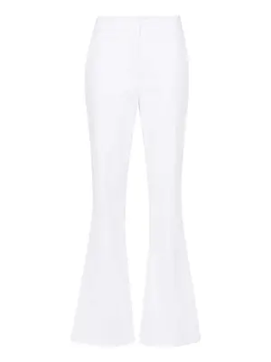 GENNY Twill Flared Trousers - White