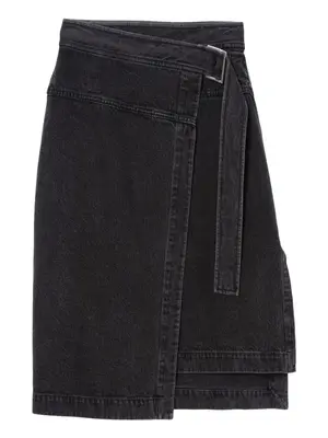 3.1 Phillip Lim Denim Wrap Skirt - Black