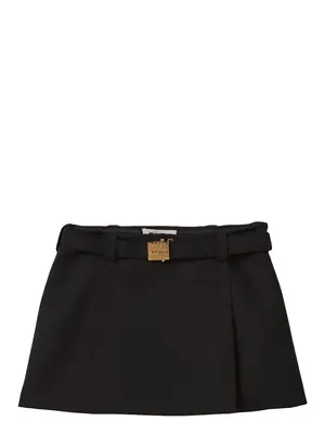 MIU MIU Miu Miu Logo-Plaque Miniskirt