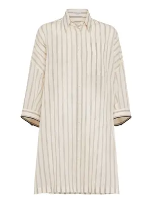 Brunello Cucinelli Monili Chain-detail Shirt - Neutrals