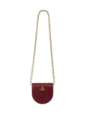 VIVIENNE WESTWOOD Lizard Saddle Crossbody Bag - Red