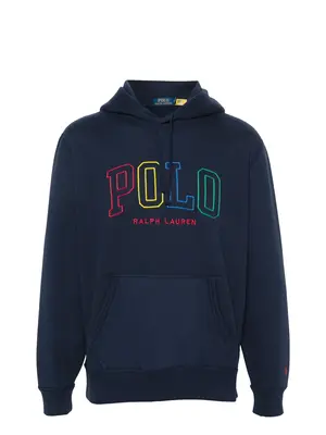 Polo Ralph Lauren Embroidered-logo Hoodie - Blue