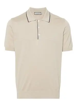 Canali Cotton Polo Shirt - Neutrals