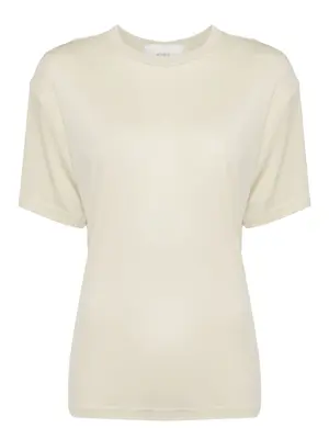 Studio Nicholson Crew-neck Lyocell T-shirt - Neutrals