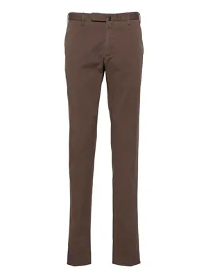 Incotex Mid-rise Twill Chino Trousers - Brown
