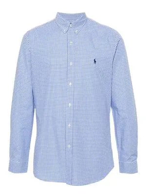 Polo Ralph Lauren Gingham-check Long-sleeve Shirt - Blue
