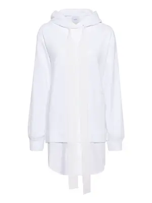 PATOU Trompe-l'oeil Hoodie Dress - White