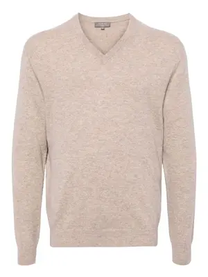 N.peal N.Peal Burlington V-Neck Jumper Neutrals