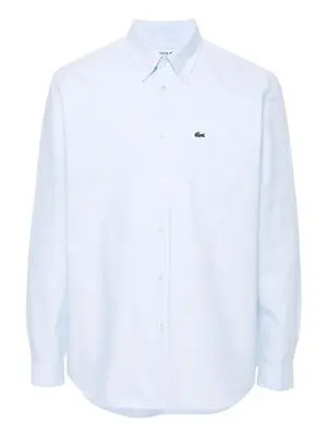 Lacoste Logo-patch Cotton Shirt - Blue