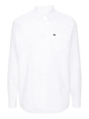 Lacoste Logo-patch Cotton Shirt - White