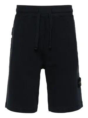 Stone Island Compass Cotton Bermuda Shorts - Blue