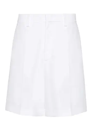 Valentino Garavani Cotton Pressed-crease Shorts - White