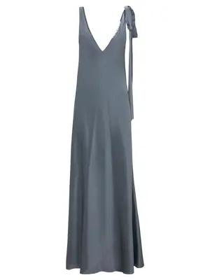 JW Anderson Tie-fastening Maxi Dress - Grey