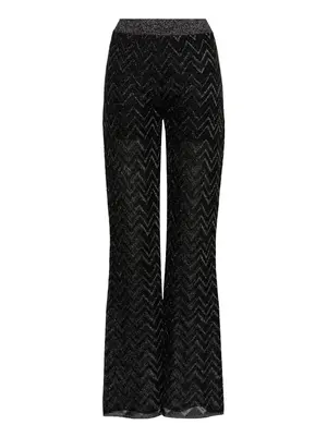 Missoni Zigzag Wide-leg Trousers - Black