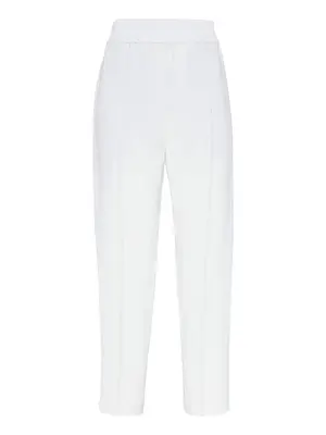 Brunello Cucinelli Cropped Tapered Trousers - Neutrals
