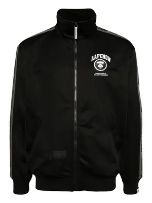 AAPE BY *A BATHING APE® Logo-embroidered Zip-up Jacket - Black