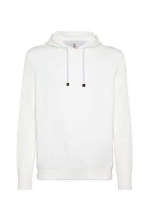 Brunello Cucinelli Cotton Jersey Hoodie - White
