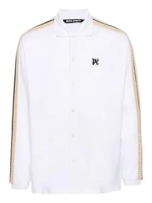 Palm Angels Crochet-trim Polo Shirt - White