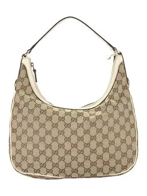 Gucci Original Gg Canvas Charmy Hobo - White