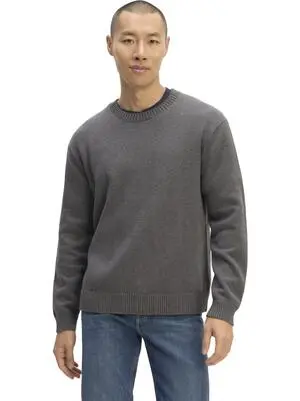 Everlane Crewneck Cotton Sweater - Heathered Charcoal