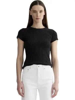 Everlane Cozy Rib T-shirt - Black
