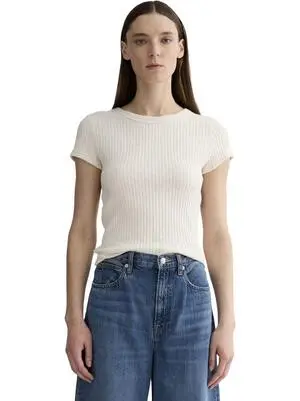 Everlane Cozy Rib T-shirt - Bone White