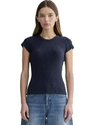 Everlane Cozy Rib T-shirt - Navy