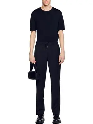 Sandro Sandro Elasticated Cargo Trousers Black