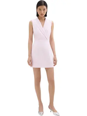 Theory Peak Lapel Mini Dress - Bloom