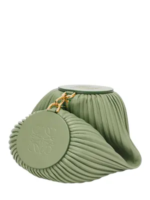 Loewe LOEWE Bracelet Pouch In Pleated Nappa Rosemary