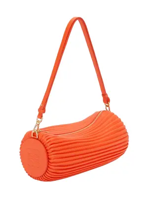 Loewe LOEWE Bracelet Pouch In Pleated Nappa Vivid Orange