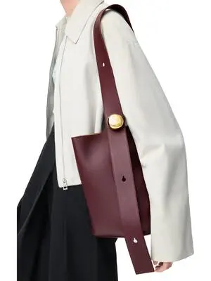 Loewe Pebble Bucket Bag - Dark Burgundy