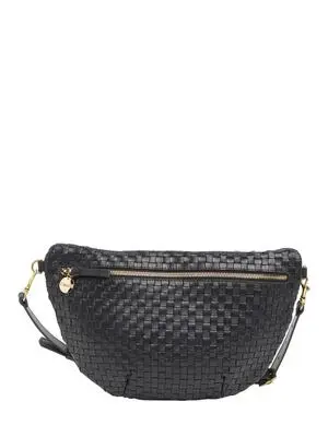 Clare V. Grande Woven Leather Belt Bag - Twilight Woven Checker
