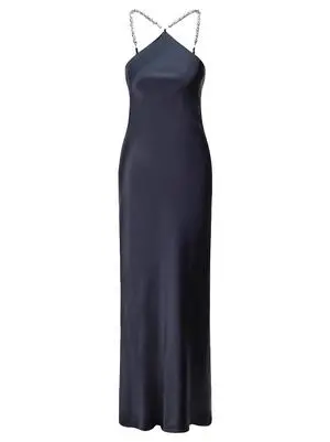 Staud Cadence Satin Maxi Dress - Navy