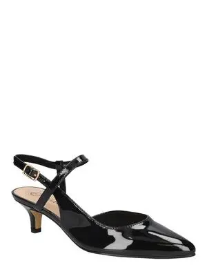 BELLA VITA Kayce Pointed Toe Pump - Black Patent