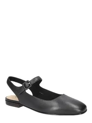BELLA VITA Andie Slingback Flat - Black Leather