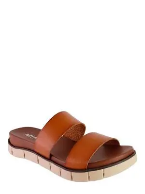 Mia Elori Slide Sandal - Cognac