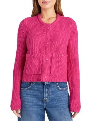 Splendid Splendid Andrea Crop Cardigan Fuchsia