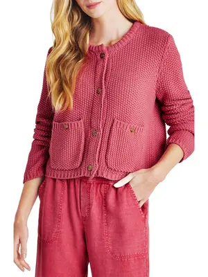 Splendid Splendid Andrea Crop Cardigan Rossa