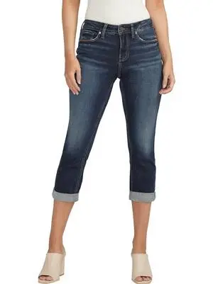 SILVER JEANS CO. Silver Jeans Co. Suki Luxe Stretch Curvy Capri Jeans