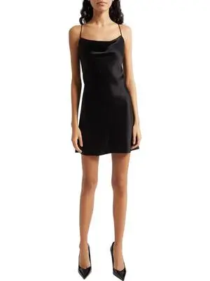 Alice + Olivia Harmony Mini Slipdress - Black