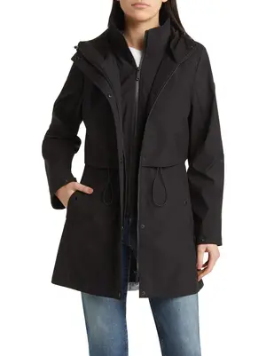 Sam Edelman Sam Edelman Hooded Coat Black